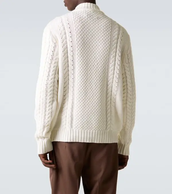Kiton Cable-knit Cashmere Cardigan