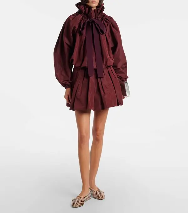 PATOU Iconic Bow-detail Blouse - Burgundy