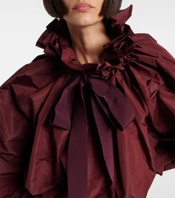 PATOU Iconic Bow-detail Blouse - Burgundy