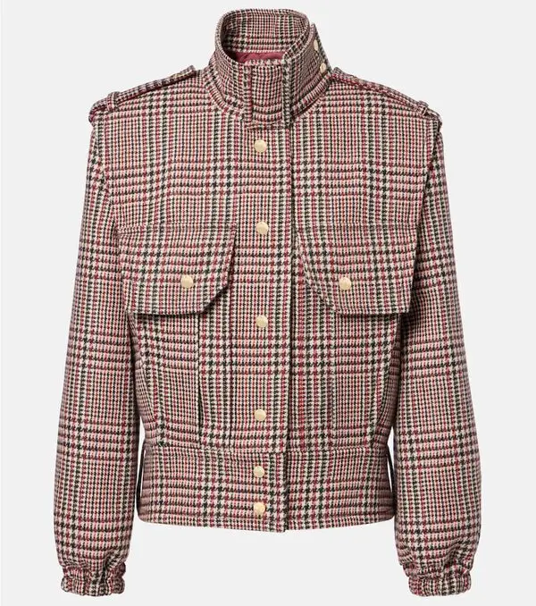 Patou Checked Virgin Wool Jacket