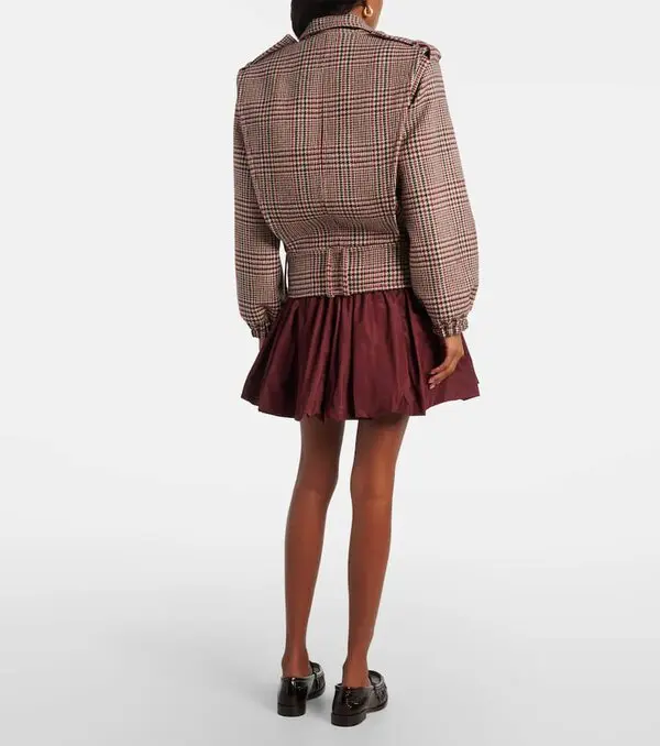 Patou Checked Virgin Wool Jacket
