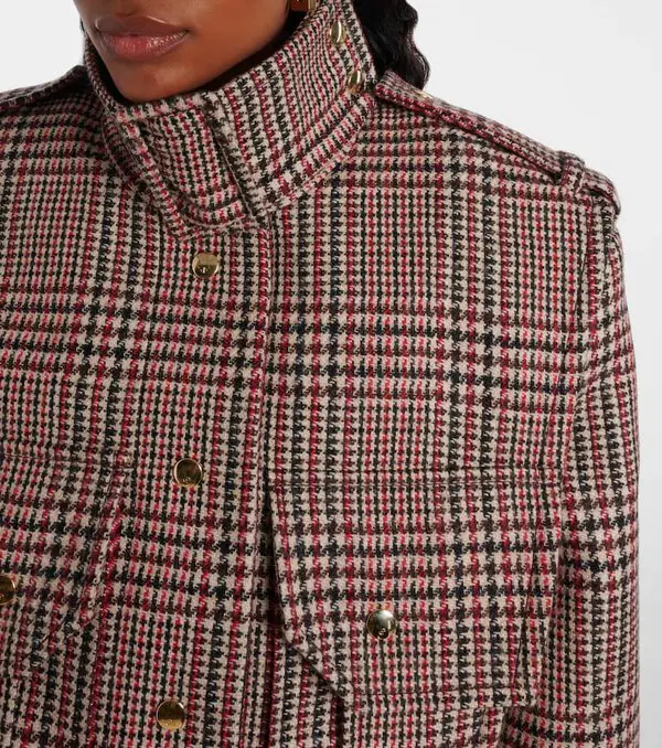 Patou Checked Virgin Wool Jacket