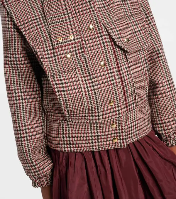 Patou Checked Virgin Wool Jacket
