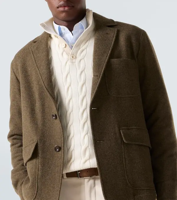 Ralph Lauren Purple Label Cashmere And Wool Twill Coat