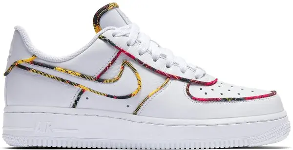 Nike Air Force 1 Low Tartan - White/university Red/amarillo