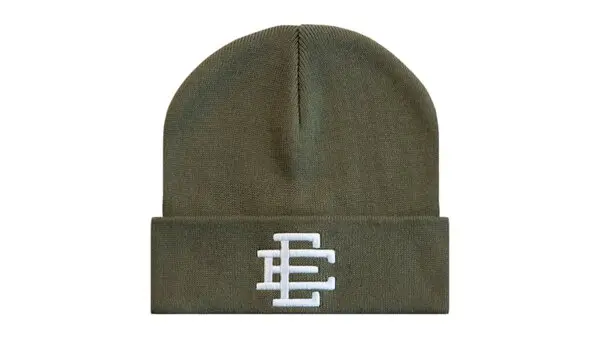 ERIC EMANUEL Ee Beanie - Olive Green/white