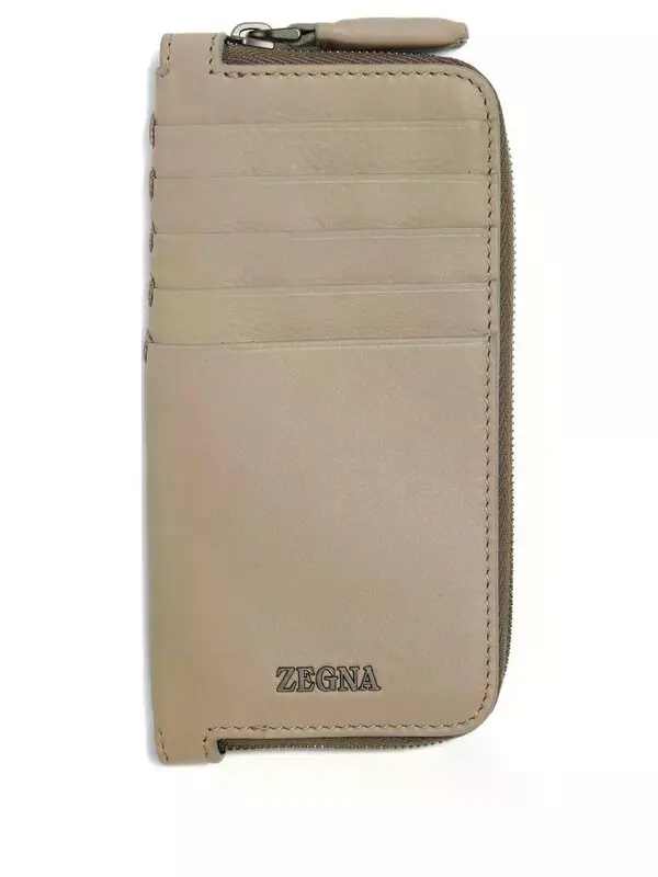 Zegna Zip-around Wallet - Neutrals