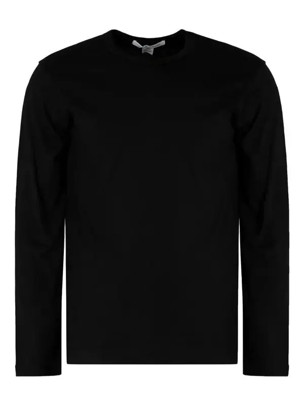 Comme Des Garçons Cdg Long-sleeve Cotton T-shirt - Black