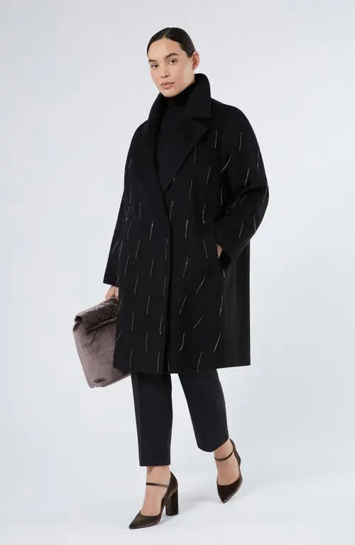 Marina Rinaldi Fatima Turtleneck Virgin Wool & Cashmere Sweater - Black