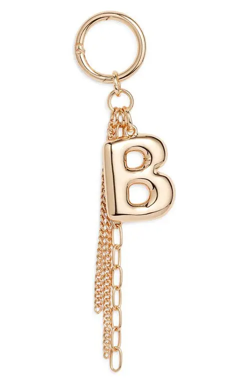 Chelsea28 Bubble Letter Bag Charm - B- Gold
