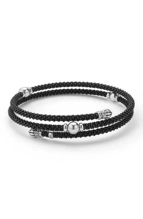 Lagos Caviar Bead Wrap Bracelet - Sterling Silver