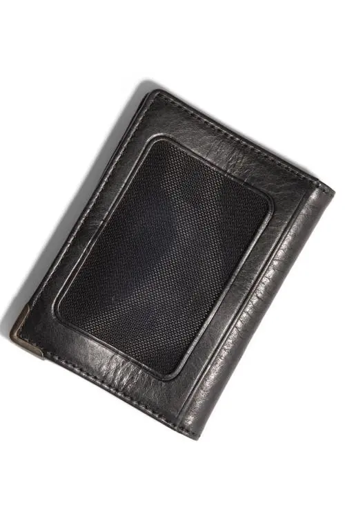 Will Leather Goods Tradesman Slim Leather Bifold Wallet - Black