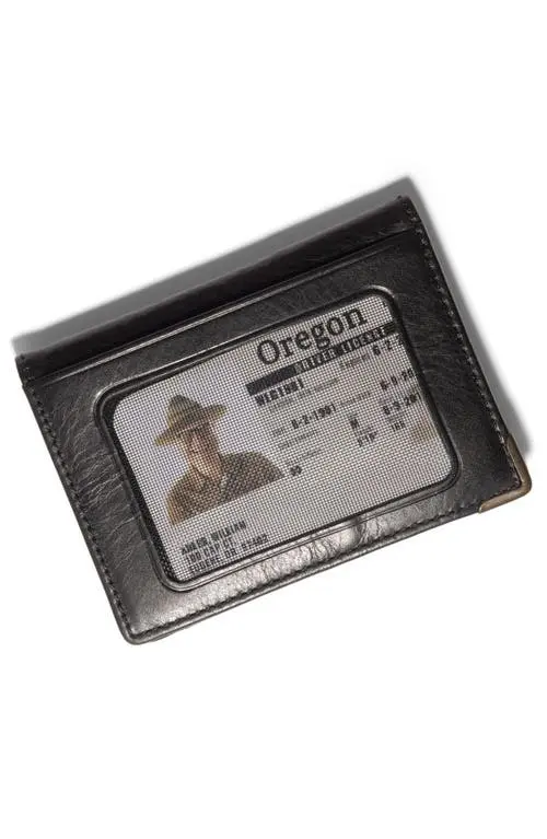 Will Leather Goods Tradesman Slim Leather Bifold Wallet - Black