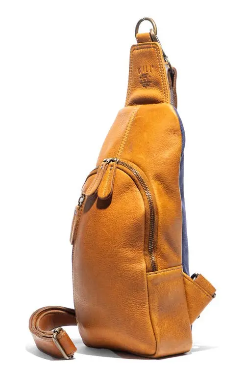 Will Leather Goods Zip Around Leather Sling Bag
