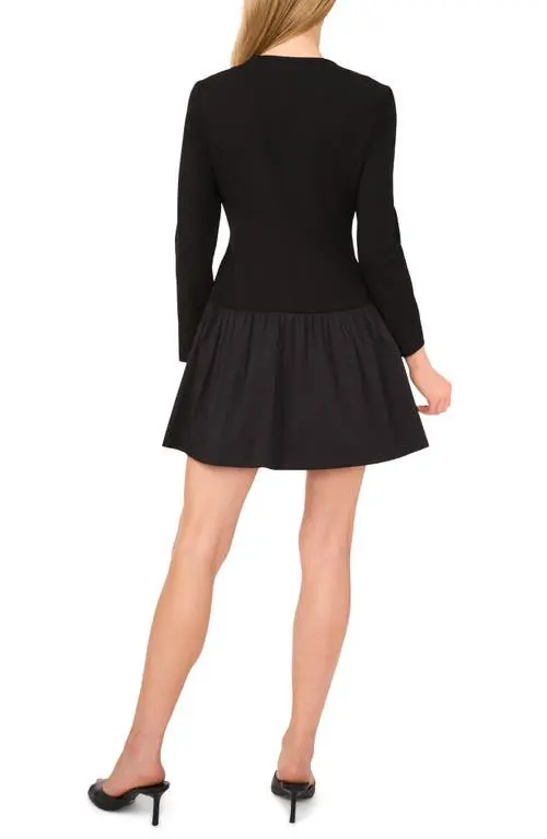 Ted Baker London Long Sleeve Mixed Media Dress
