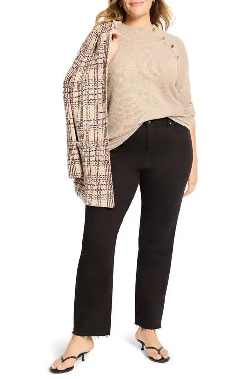 NIC+ZOE Thermal Knit Button Top