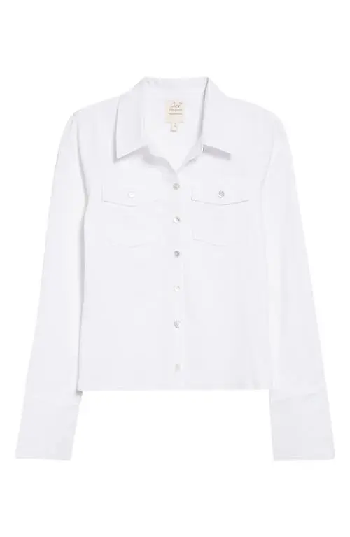 Cinq À Sept Lyric Button-up Knit Shirt - White/white