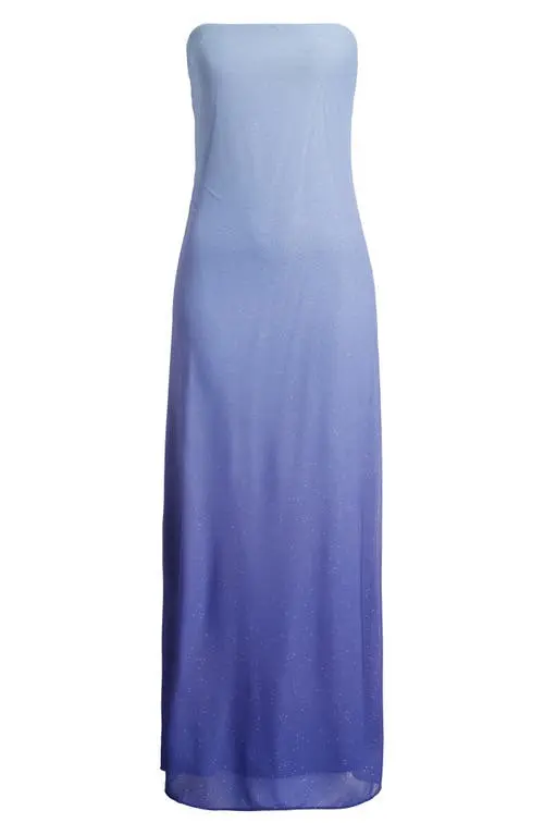 JUMP APPAREL Metallic Ombré Strapless Gown