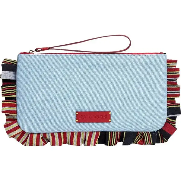 K'AI & VROSI Medi Clutch - Light Denim