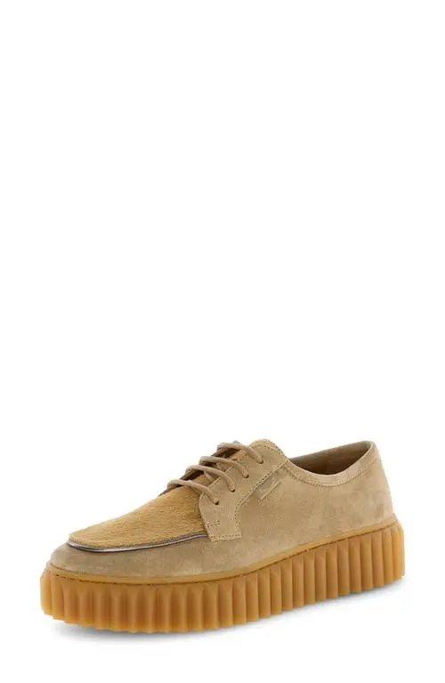 VOILE BLANCHE Londoner Calf Hair Platform Derby - Light Brown