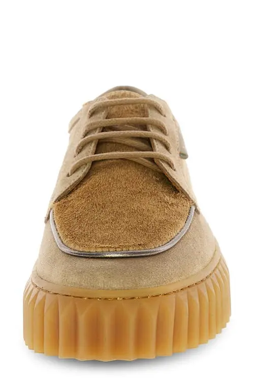 VOILE BLANCHE Londoner Calf Hair Platform Derby - Light Brown