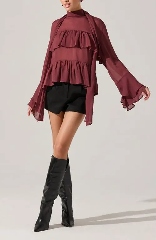 Astr The Label Fae Ruffle Top