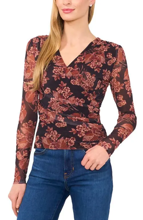 Ted Baker London Floral Mesh Top