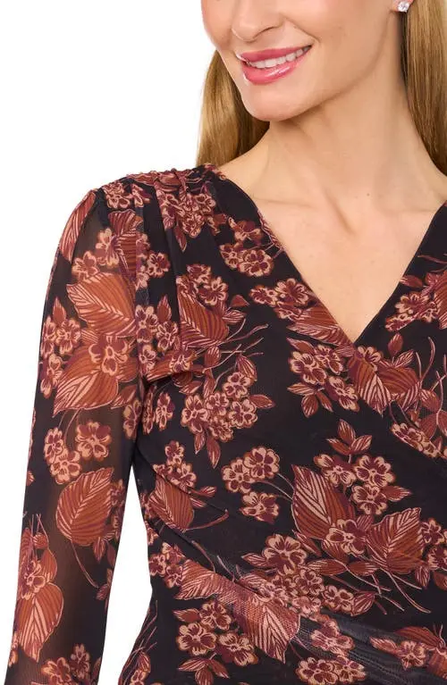 Ted Baker London Floral Mesh Top