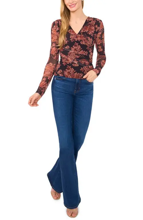 Ted Baker London Floral Mesh Top