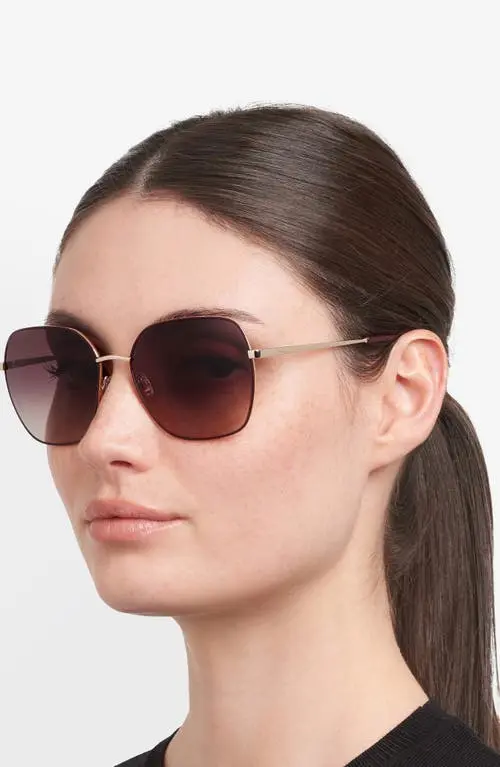 Fossil Square Sunglasses - Raspberry/brown Sf