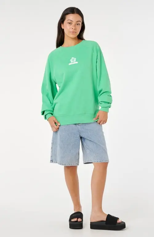 Rip Curl Logo Crewneck Sweatshirt - Irish Green
