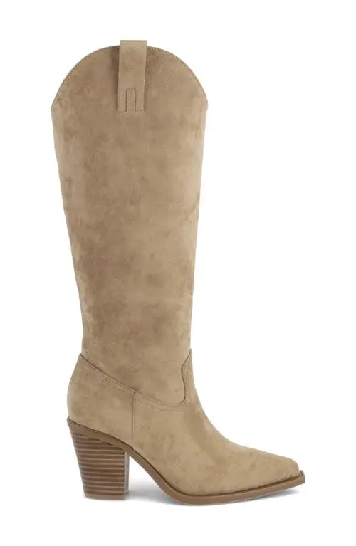 Mia Western Boot - Beige