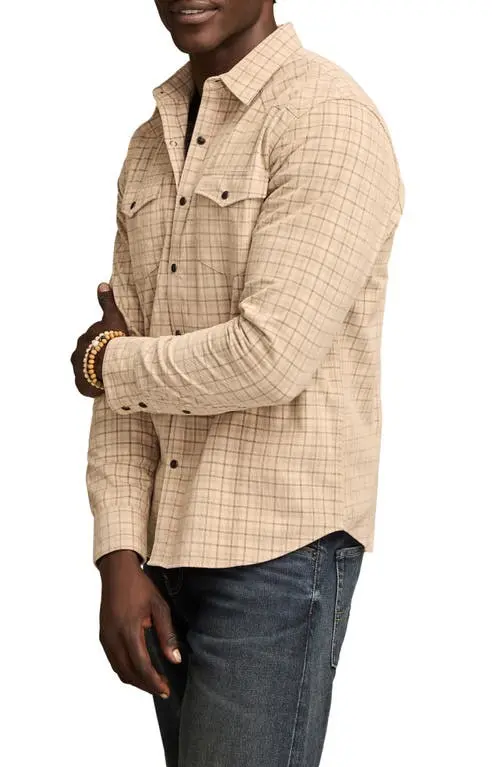 Lucky Brand Plaid Long Sleeve Corduroy Western Shirt