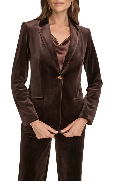 Donna Karan New York One-button Velvet Jacket