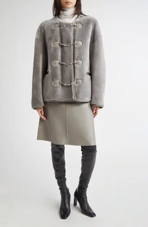 TOTEME Panelled Lambskin Leather Midi Skirt