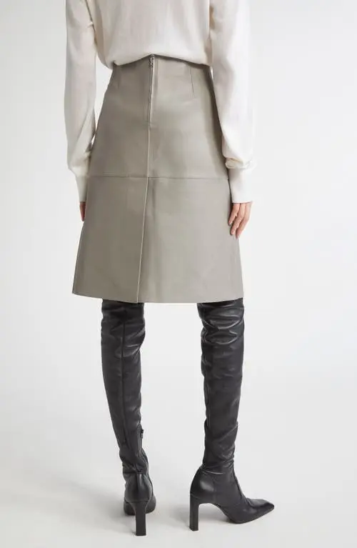 TOTEME Panelled Lambskin Leather Midi Skirt