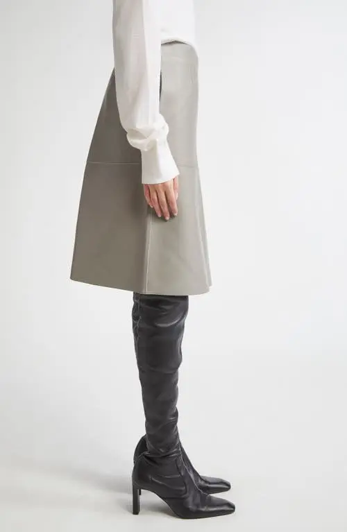 TOTEME Panelled Lambskin Leather Midi Skirt