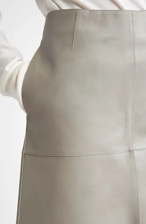 TOTEME Panelled Lambskin Leather Midi Skirt