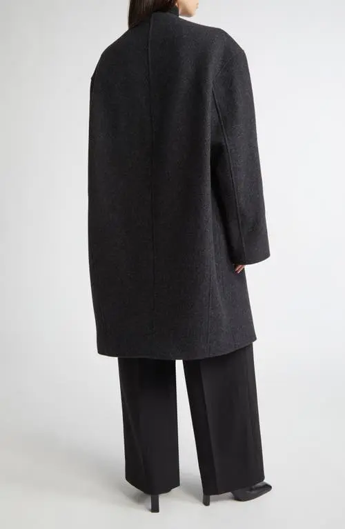 TOTEME Collarless Felted Wool-blend Coat
