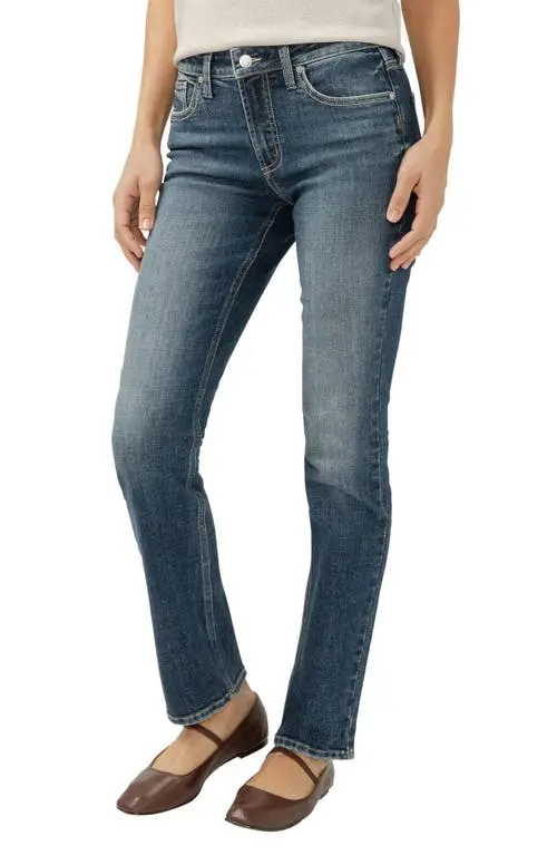 SILVER JEANS CO. Suki Curvy Mid Rise Straight Leg Jeans