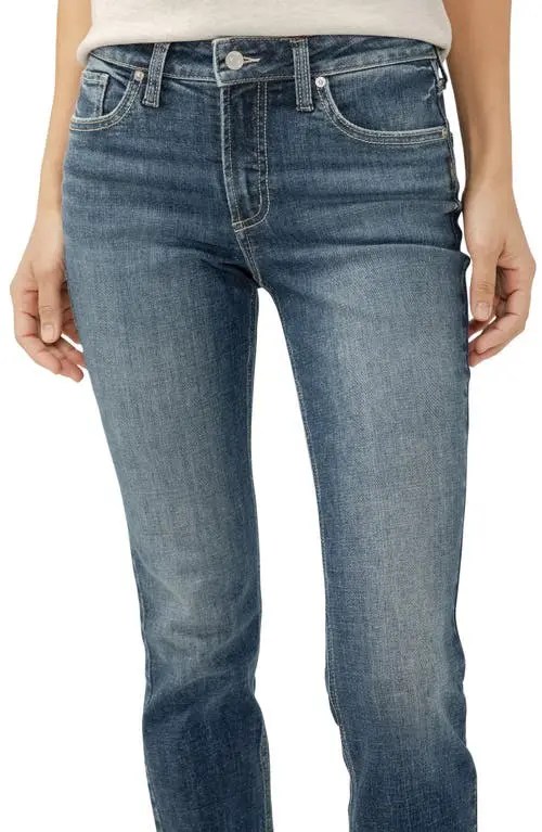 SILVER JEANS CO. Suki Curvy Mid Rise Straight Leg Jeans