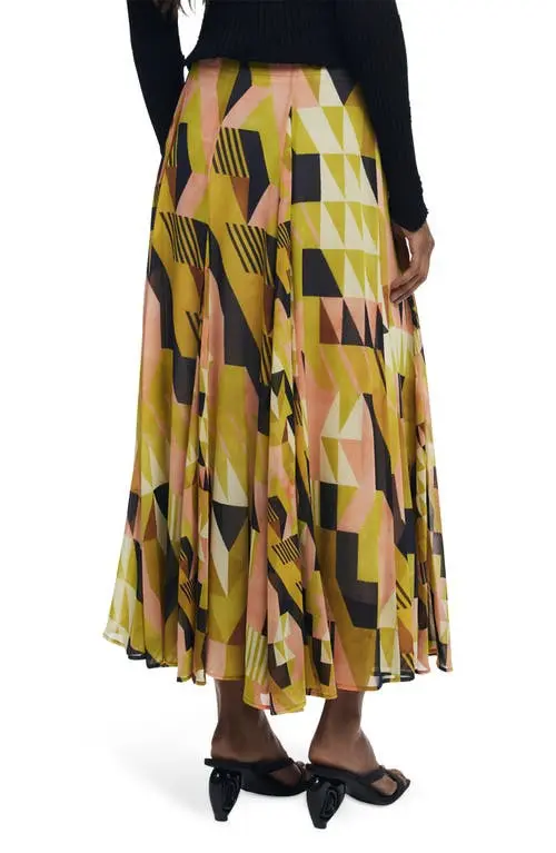 Desigual Geometric Print Maxi Skirt