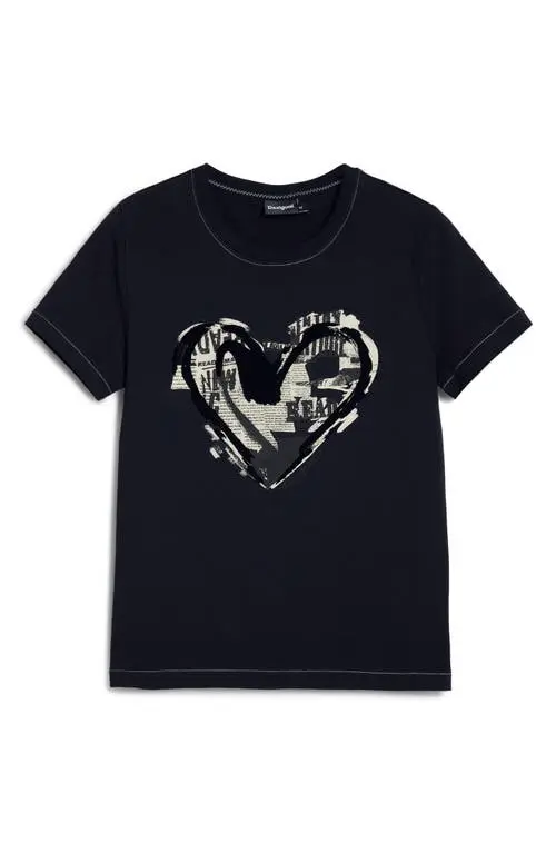 Desigual Heart Graphic T-shirt