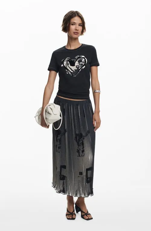Desigual Heart Graphic T-shirt