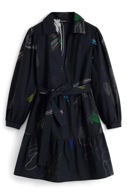 Desigual Long-sleeve Cotton Shirt Dress