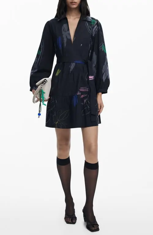 Desigual Long-sleeve Cotton Shirt Dress
