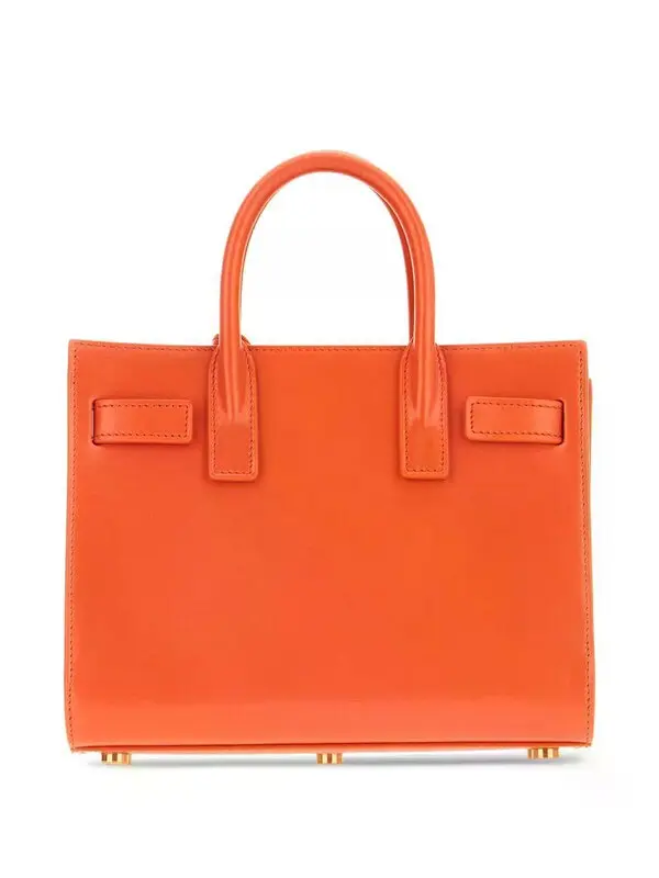 Saint Laurent Leather Tote Bag - Orange