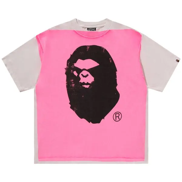 A BATHING APE X Saint Mxxxxxx Handprinting Tee - White