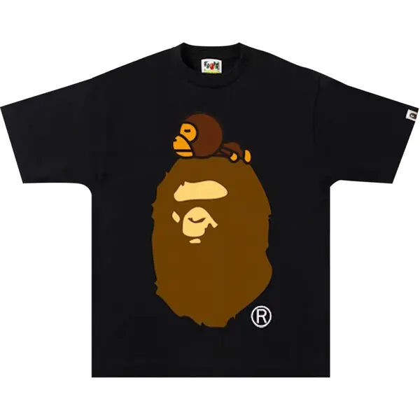 A BATHING APE Milo On Big Ape Tee - Black