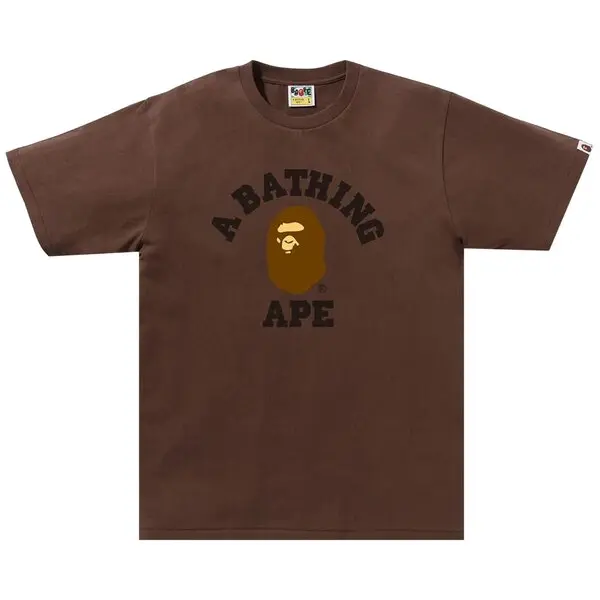 A BATHING APE College Tee - Brown